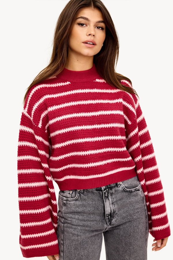 Rode trui met strepen | Loavies