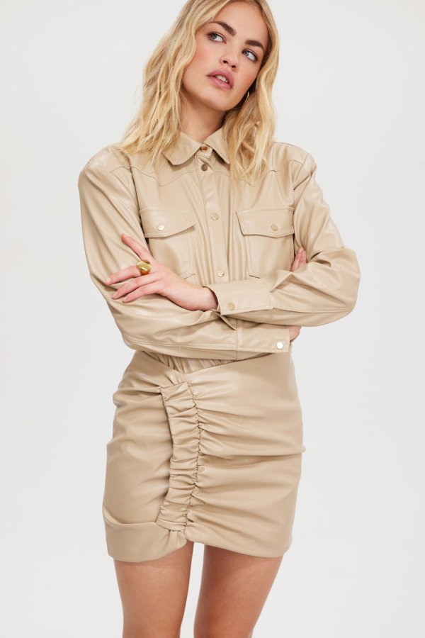 Bruine PU rok | Loavies