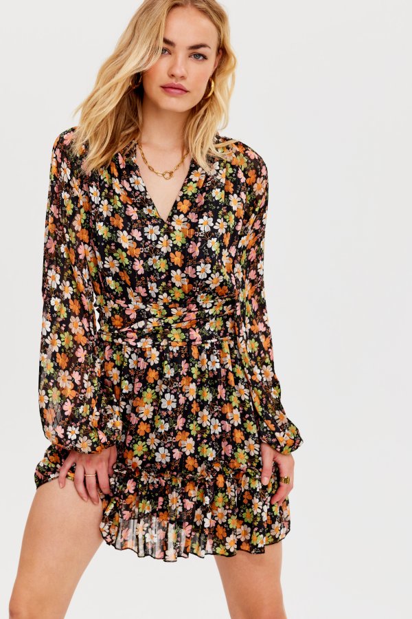 Jurk met bloemenprint | Loavies