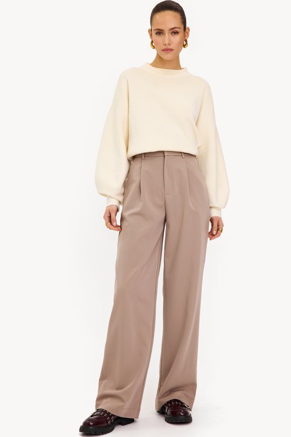 Taupe pantalon | Loavies