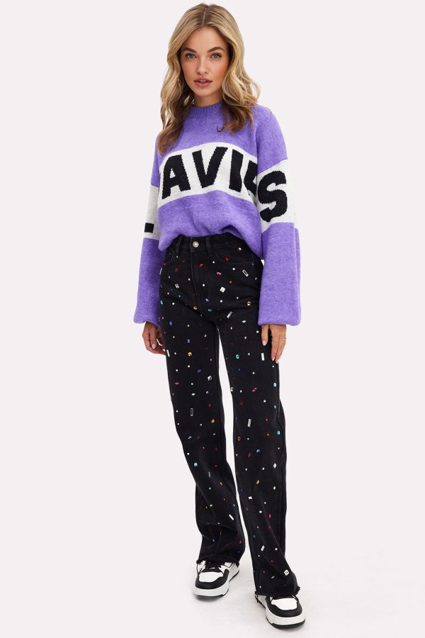 Black high fraight fit jeans | Loavies