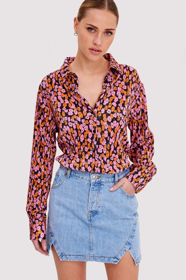 Blauwe denim mini rok | Loavies