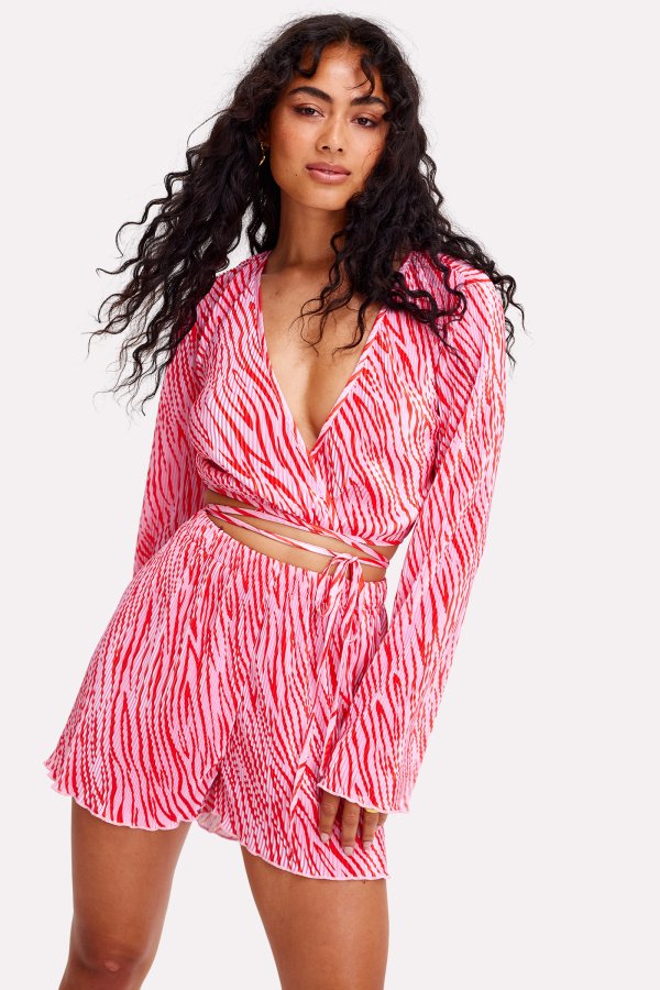 Roze top met zebraprint | Loavies