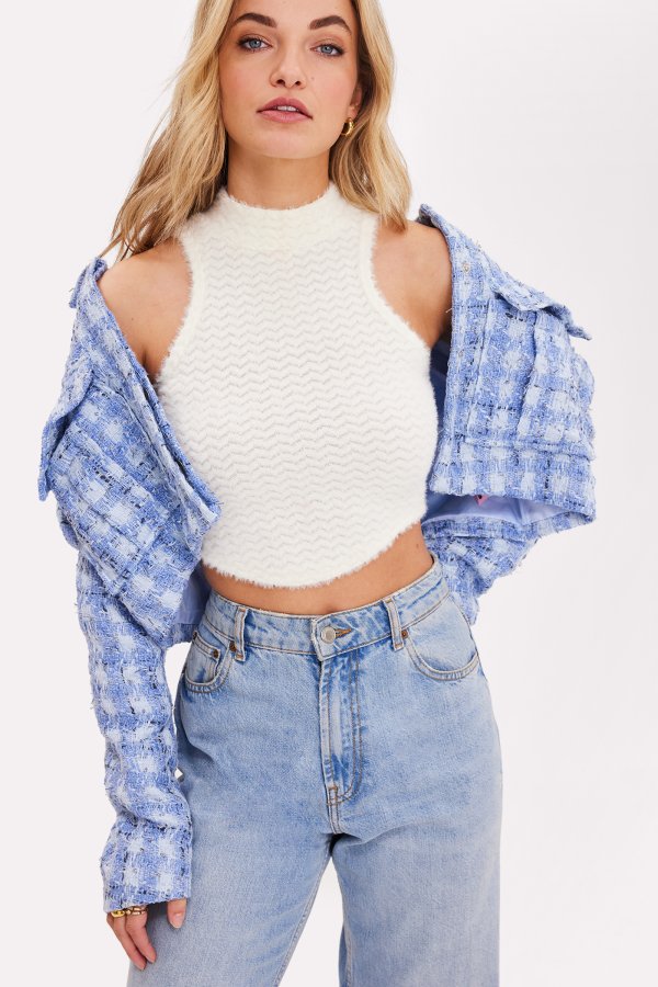 Witte crop top | Loavies