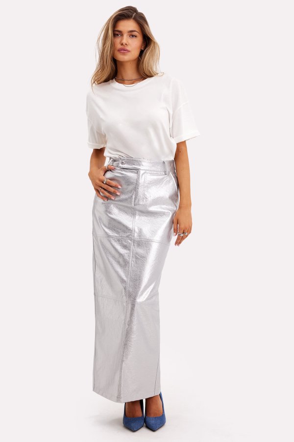 Zilveren maxi rok | Loavies