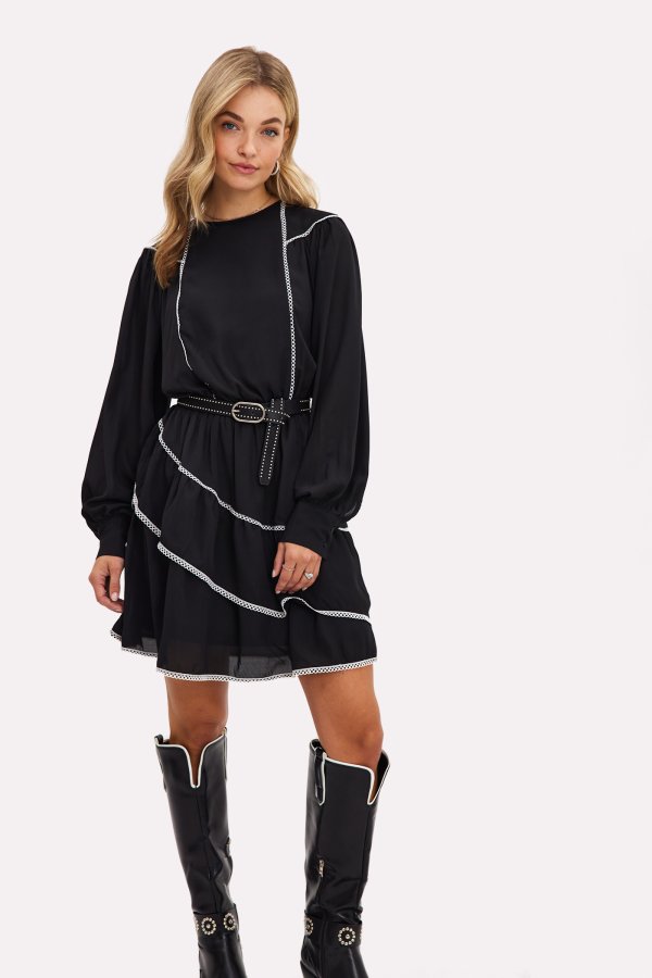 Zwarte mini jurk | Loavies