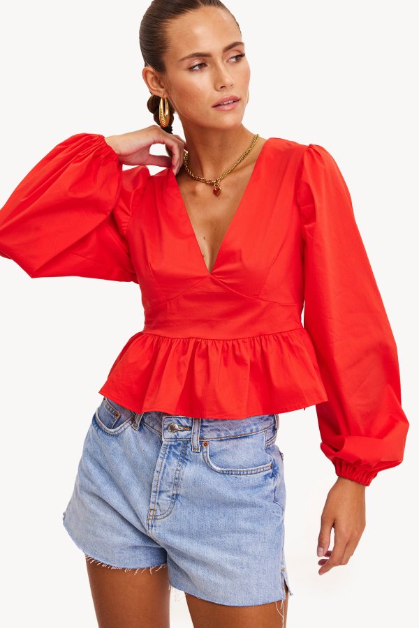 Chemisier rouge | Loavies