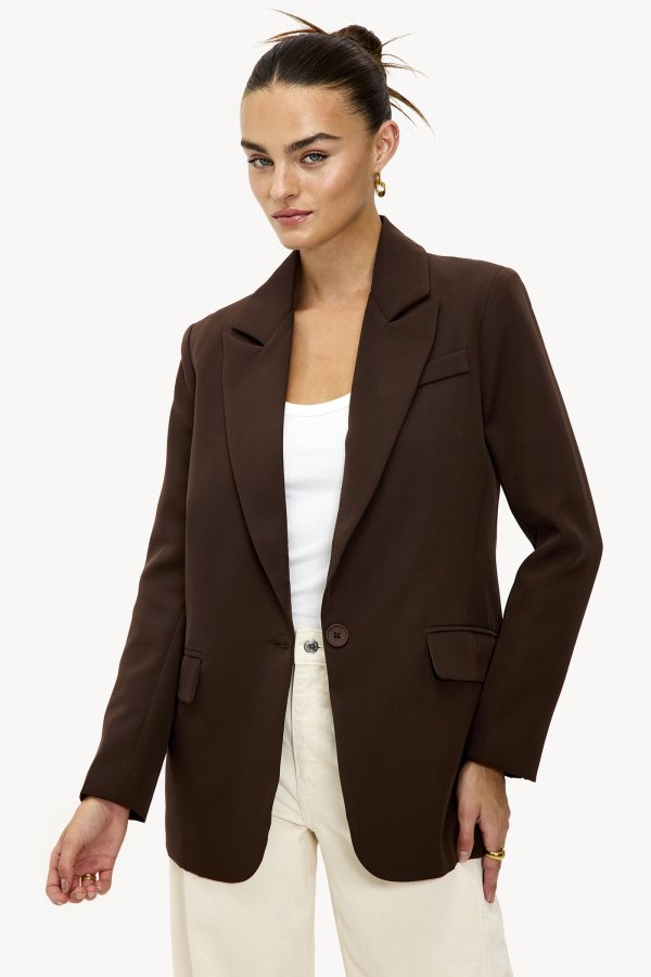 Donkerbruine blazer | Loavies