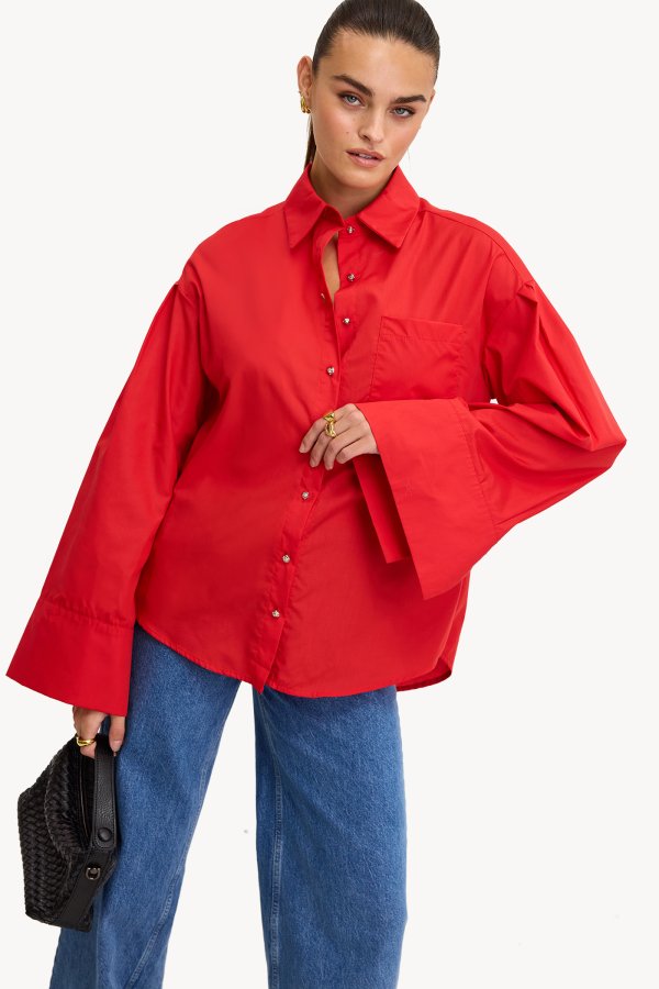 Rode blouse | Loavies