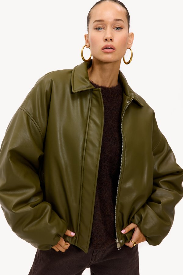 Green bomber jacket | Loavies