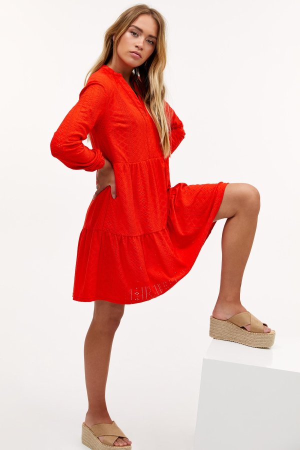 Rode Jurk Loavies | atelier-yuwa.ciao.jp